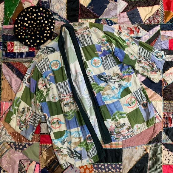 Vintage | Jackets & Coats | Vintage Japan Coy Fish Spirit Guide Rayon ...